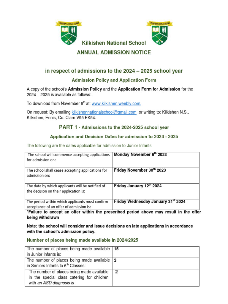 Admissions Notice 202425 | PDF
