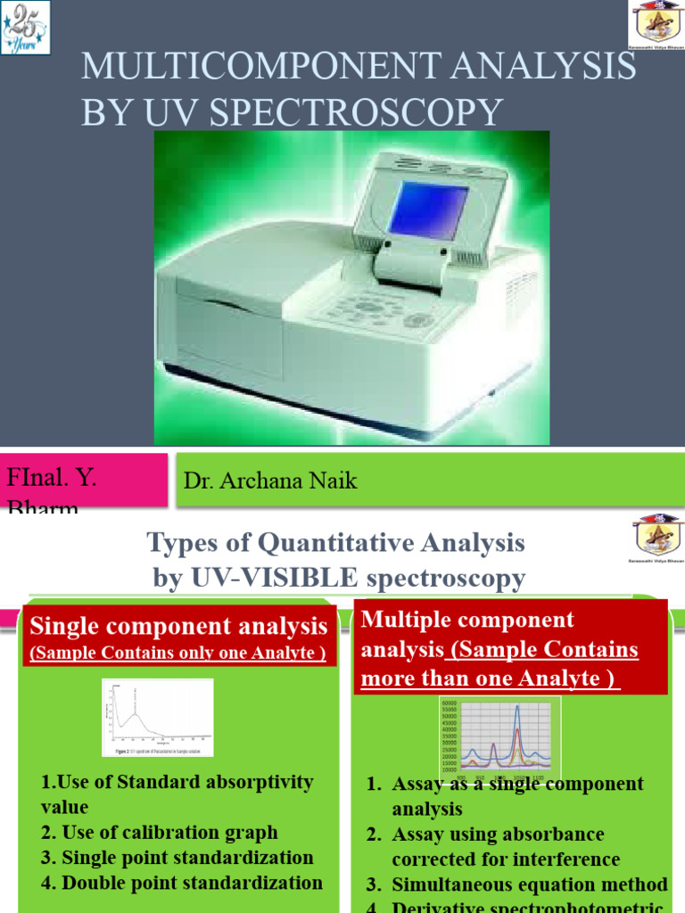 UV Spectroscopy Multicomponent Analysis | PDF | Science & Mathematics