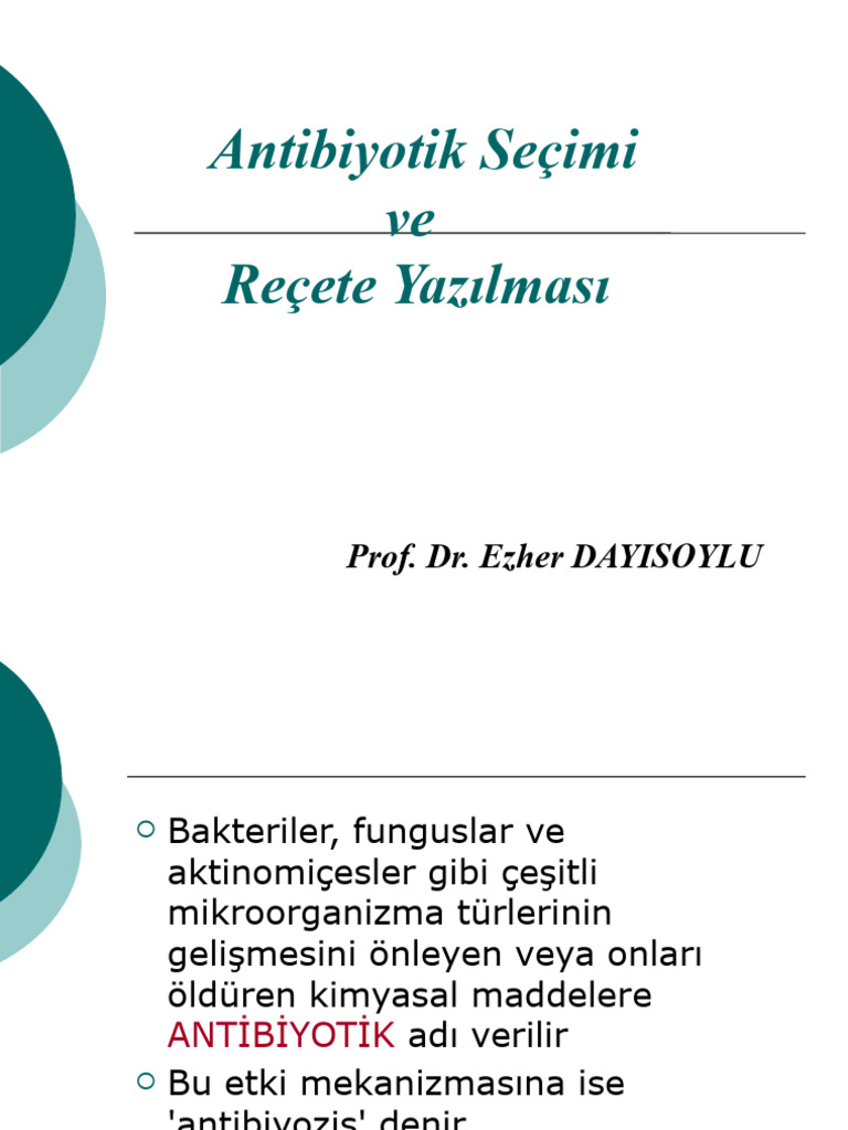 Antibiyotik Ezher DAYISOYLU | PDF