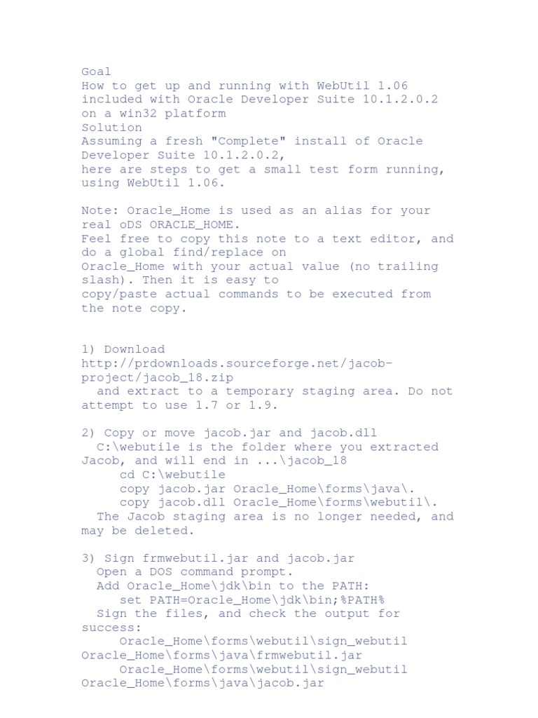 Getting Started With Webutil 106 A Step By Step Guide To Configuring And Testing Webutil On