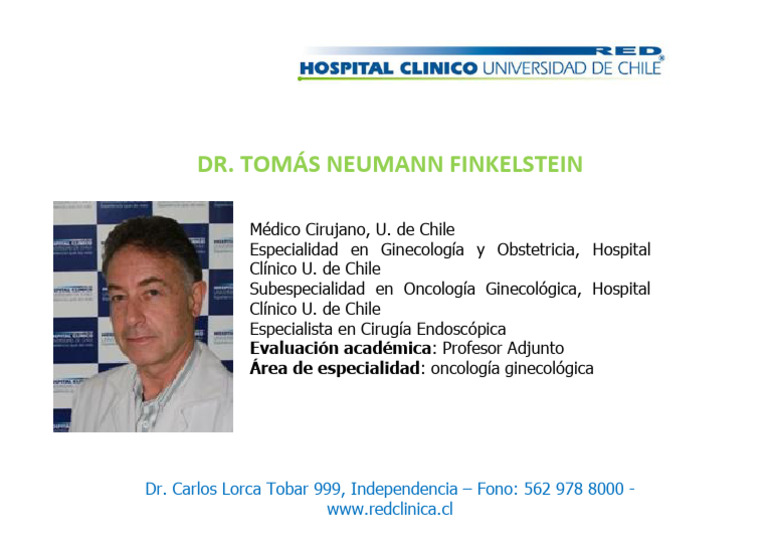 Dr. Tomás Neumann: Ginecología y Oncología | PDF