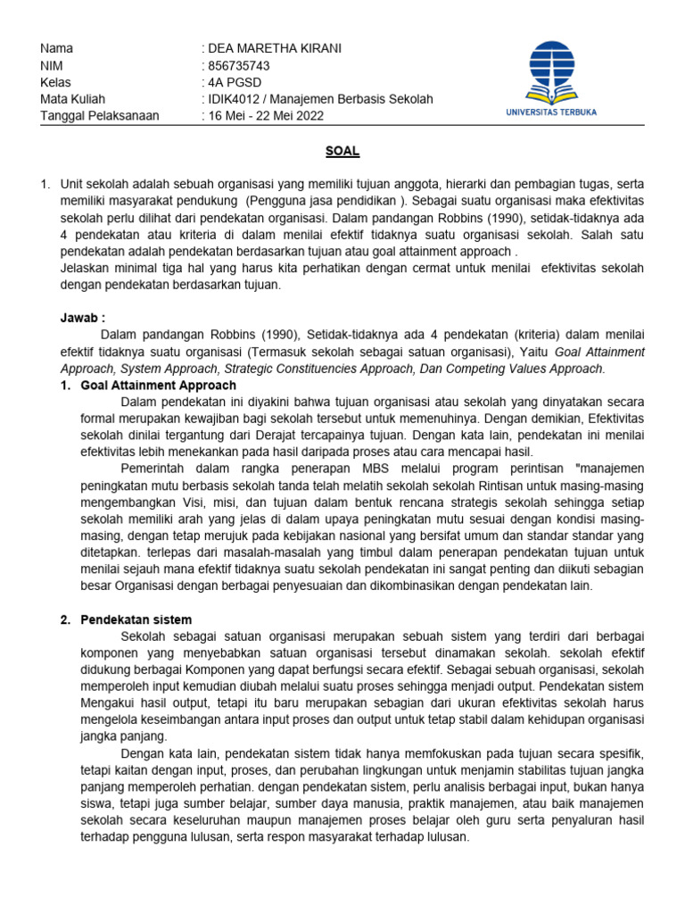 Tugas TMK 2 MBS | PDF