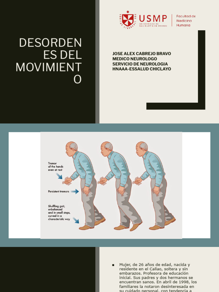 Desorden del Movimiento: Caso Clínico y Síndromes | PDF | Ganglios basales | Distonia