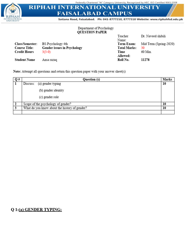 Main Assignment 11278 | PDF