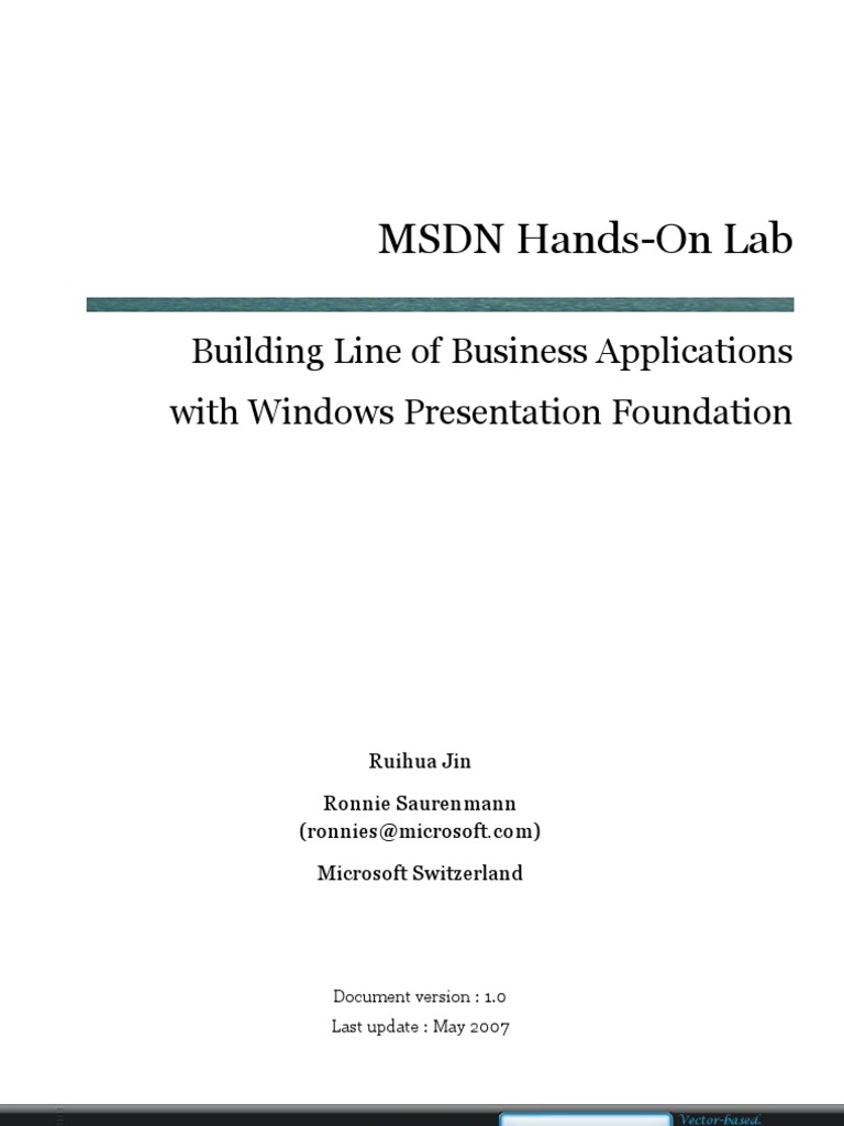 Outlook Hol Wpf Pdf Extensible Application Markup Language Windows Presentation Foundation
