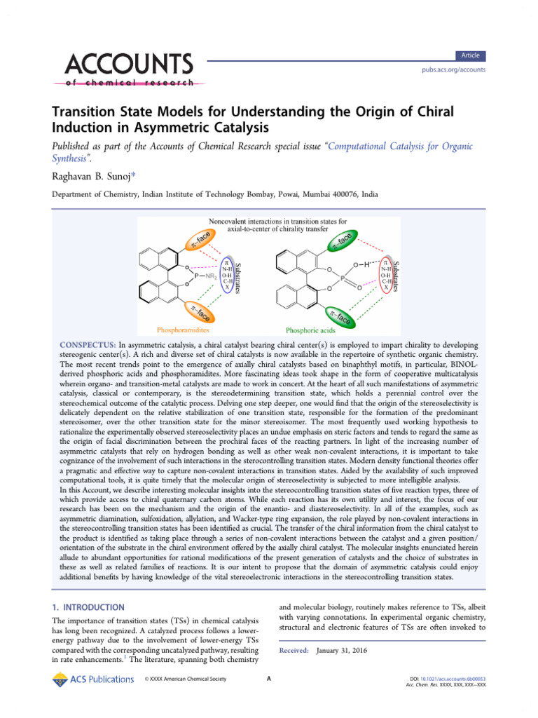 ACR-Transition State Models For Understanding The Origin of Chiral Induction in Asymmetric ...