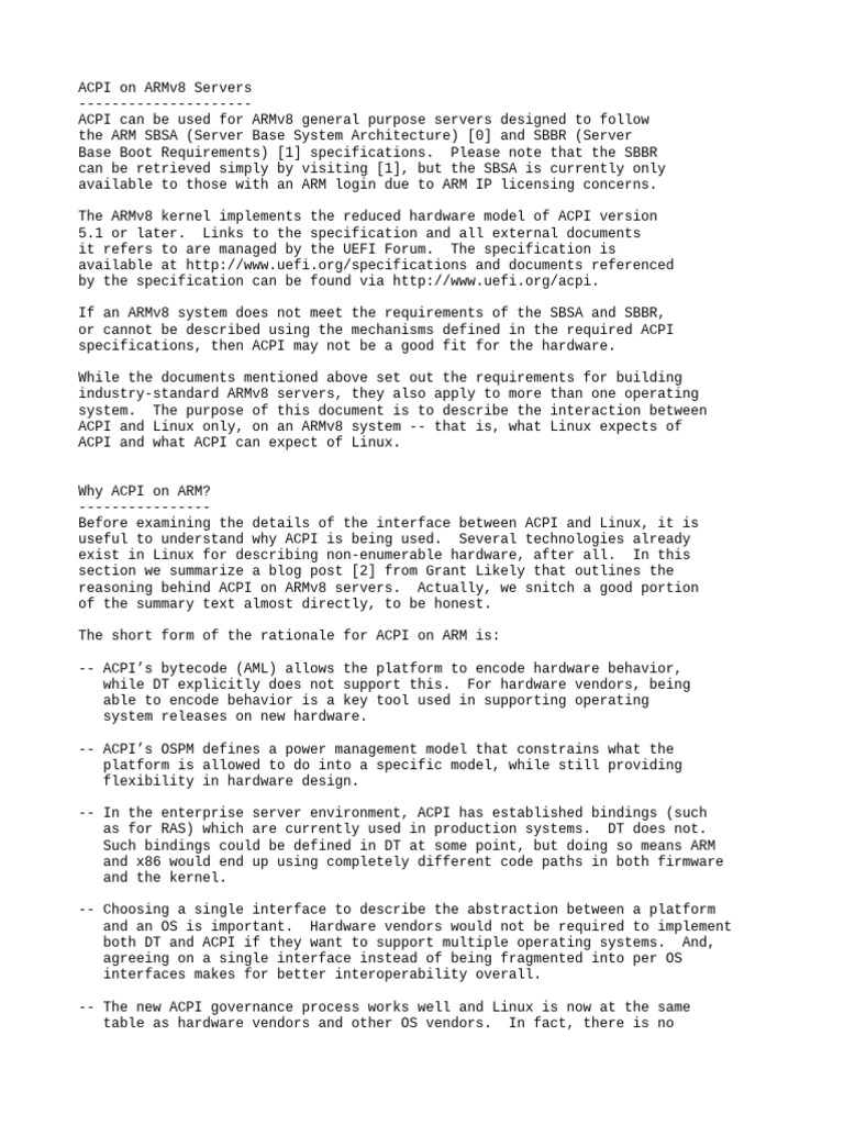 Arm Acpi | PDF | Operating System | Device Driver