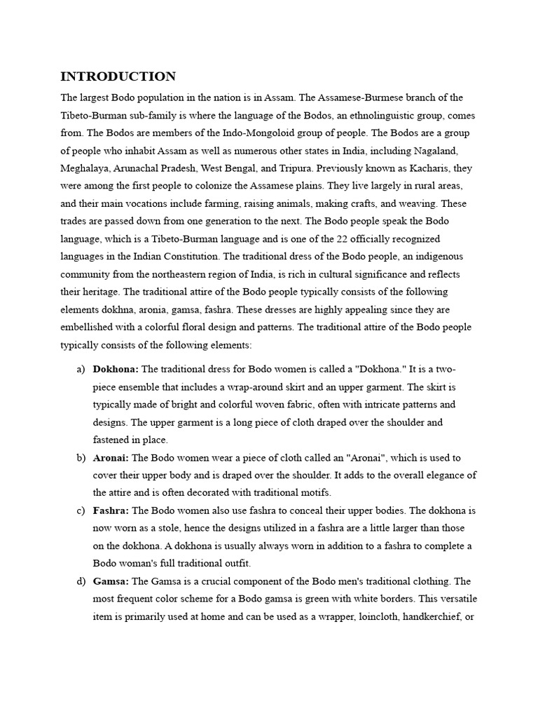 Bodo Traditional Dress - Mousumi Mochahary | PDF | Clothing | Fashion