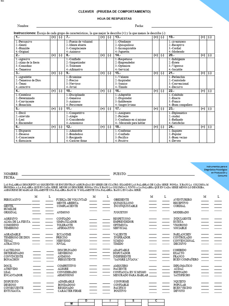 Prueba Cleaver | PDF