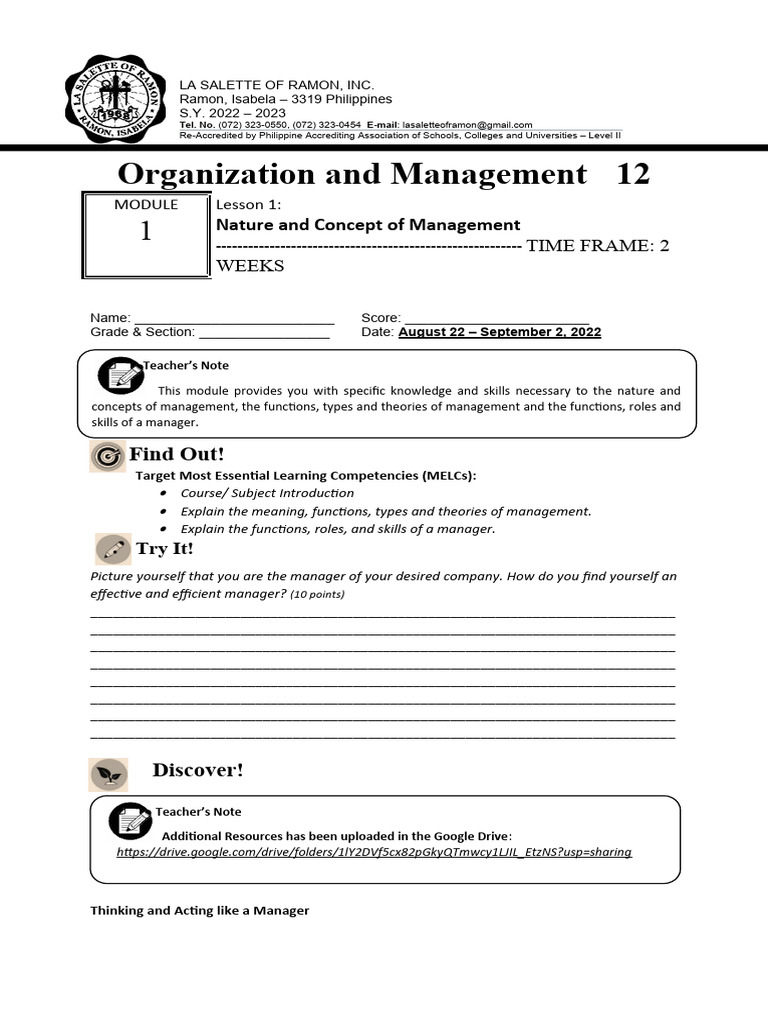 Q1 Module 1 - 4 | PDF | Swot Analysis | Resource