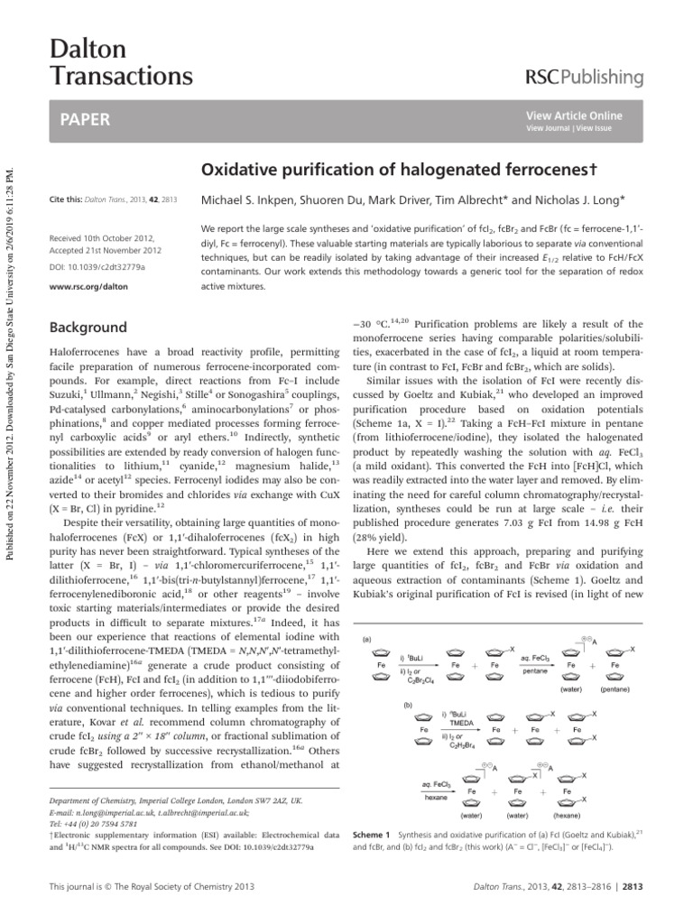 Dalton Transactions: Paper | PDF