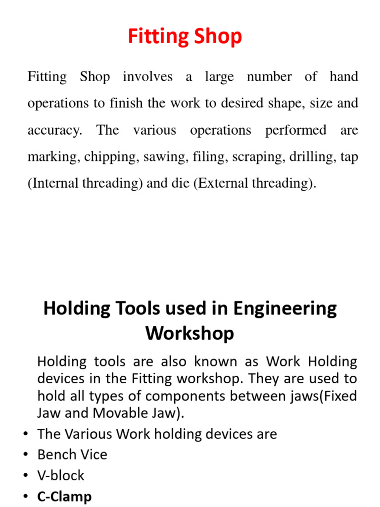 Fitting Shop | PDF | Screw | Manufactured Goods