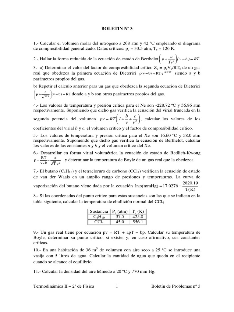 Boletin 3 | PDF | Humedad | Vapor de agua