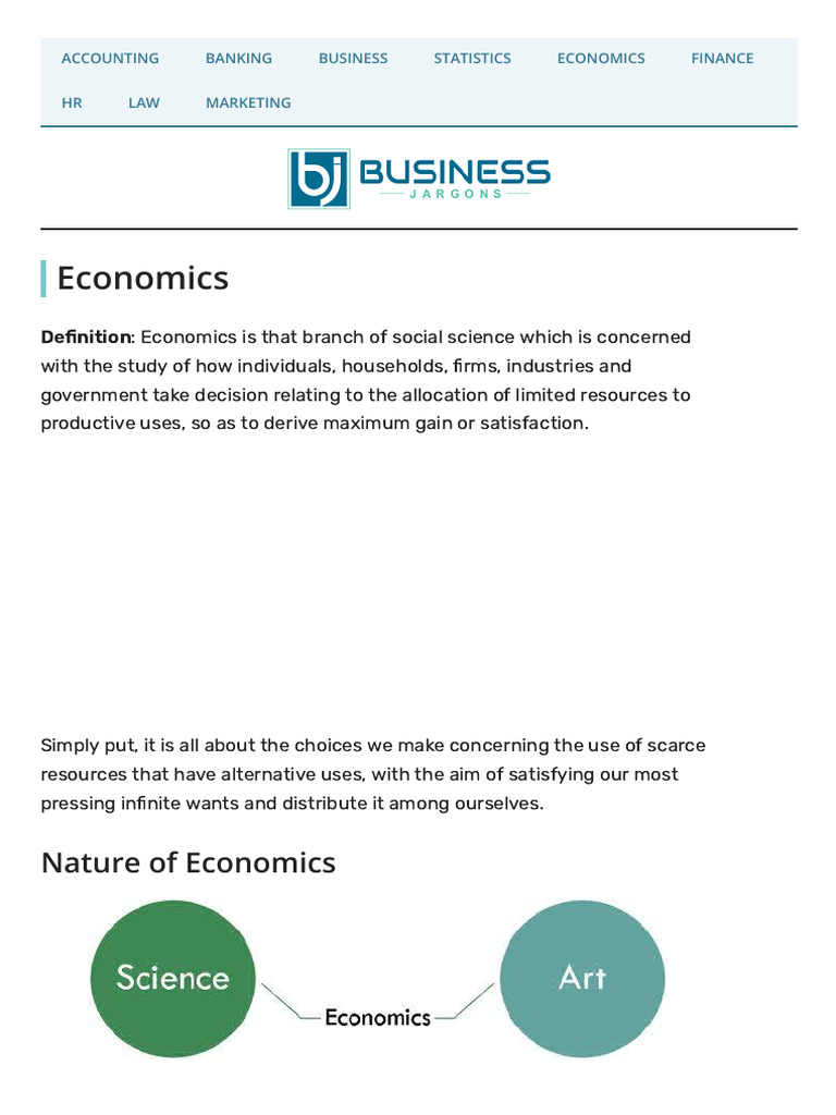 Economics Overview | PDF