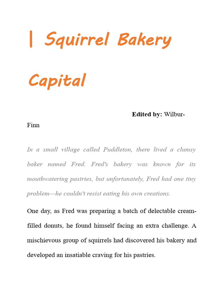 Squirrel Bakery Capital - Wilbur Finn (Phone Pyae Aung) | PDF | Doughnut | Breads