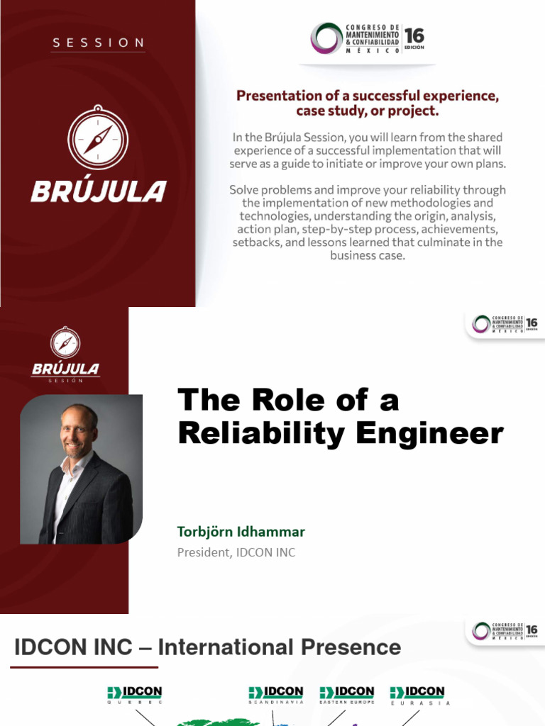 Tor Idhammar El Rol Del Ingeniero de Confiabilidad - Final | PDF ...