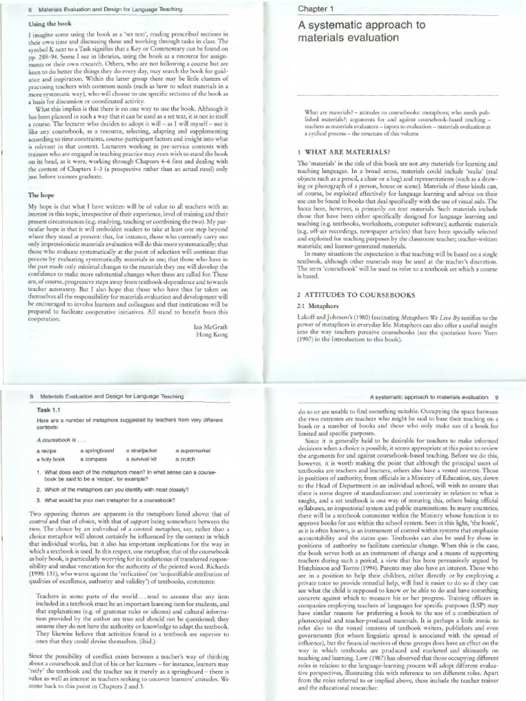 Coursebooks: Evaluation and Use | PDF