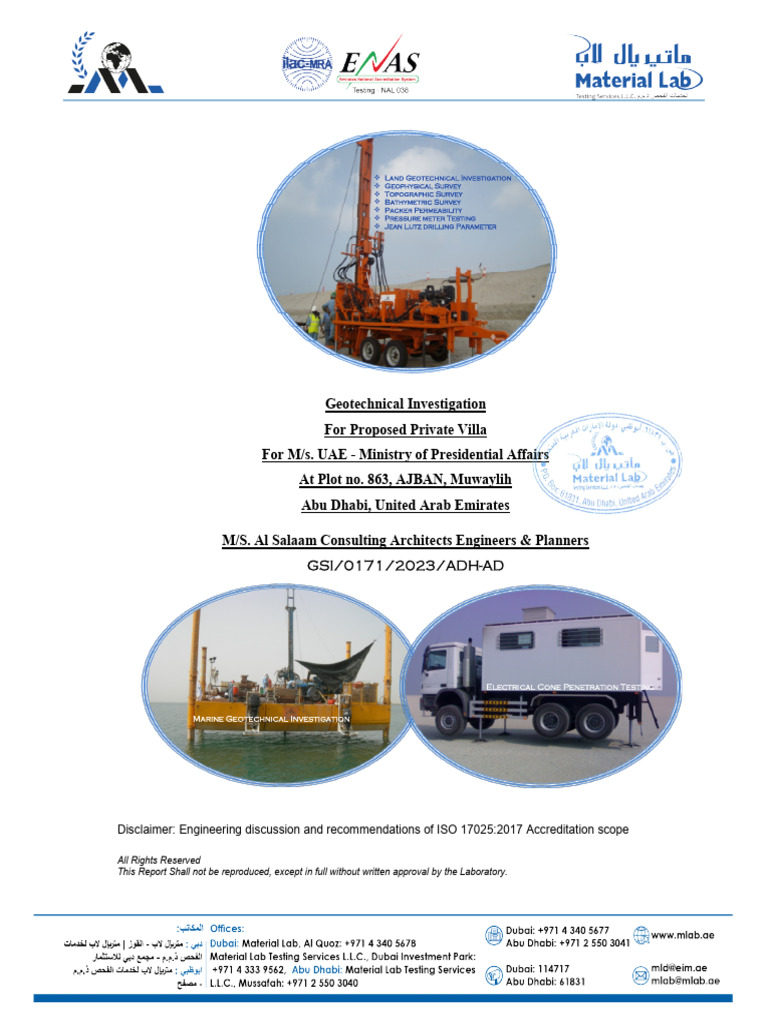 Soil Report Sample. Abu Dhabi. | PDF | Earth Sciences | Geology