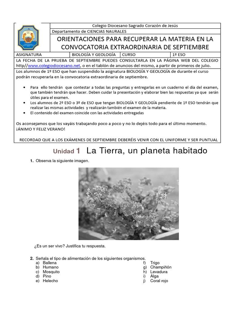 Biologia y Geologia 1 Eso | PDF | Biología Celular) | Roca (geología)
