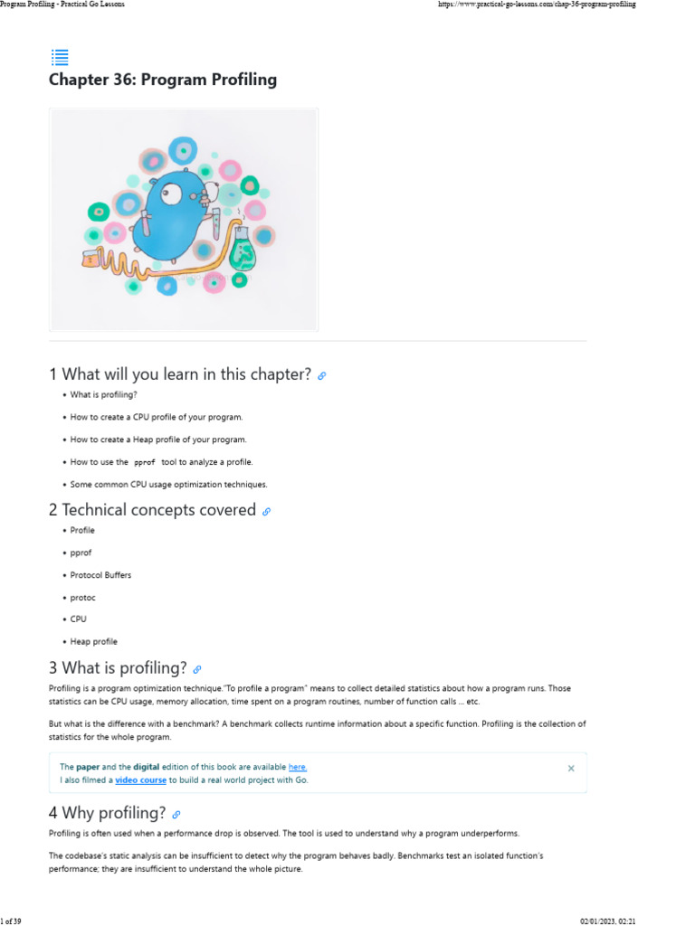 Program Profiling - Practical Go Lessons-36 | PDF | Program Optimization | Computer Engineering