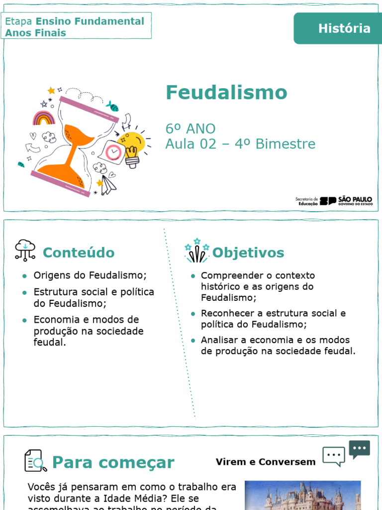 Feudalismo: 6º ANO Aula 02 - 4º Bimestre | PDF