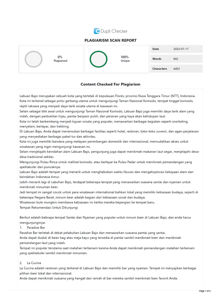 Tempat Minum Beer Paling Santai Dan Nyaman Di Labuan Bajo | PDF ...