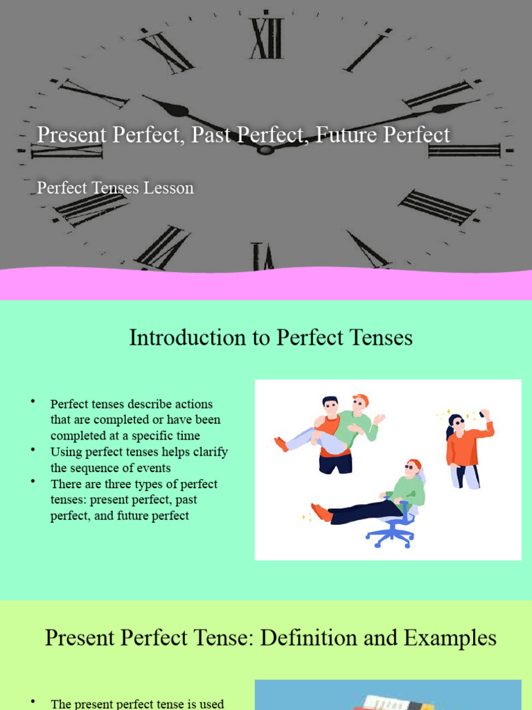 Present Perfect, Past Perfect, Future Perfect | PDF | Perfect (Grammar ...