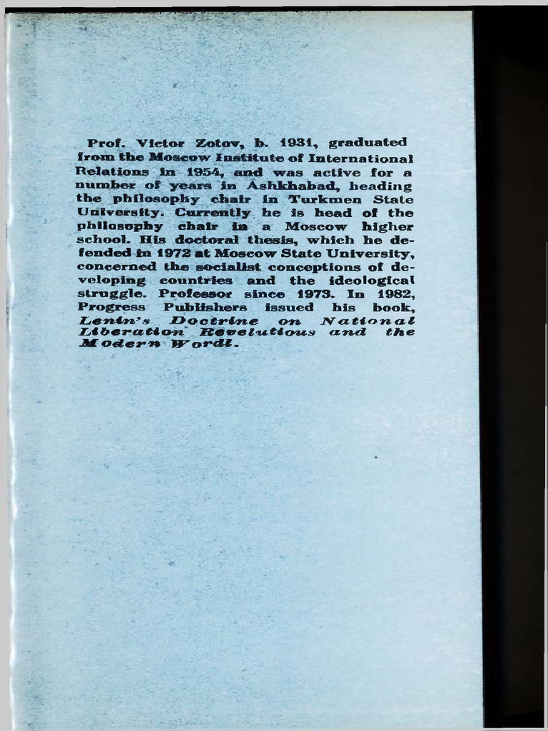 Zotov - The Marxist-Leninist Theory of Society | PDF | Idealism ...