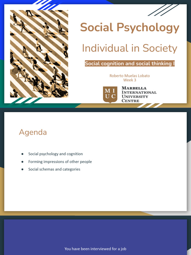 Understanding Social Thinking in Psychology | PDF | Schema (Psychology ...