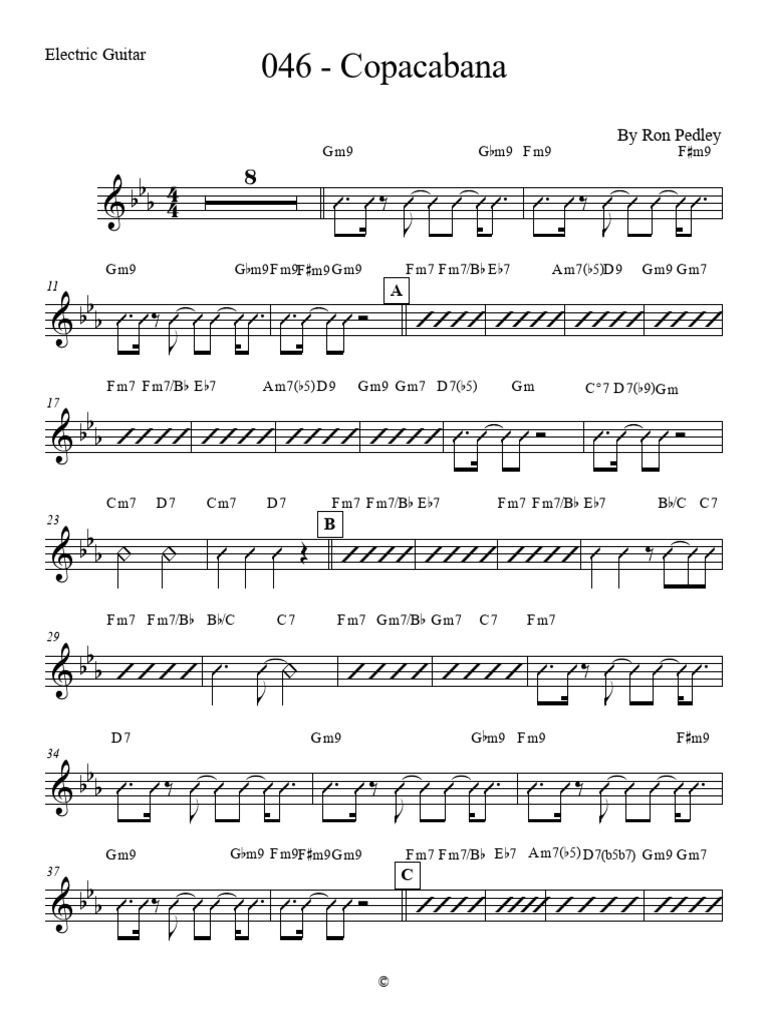 046 - Copacabana - Electric Guitar | PDF