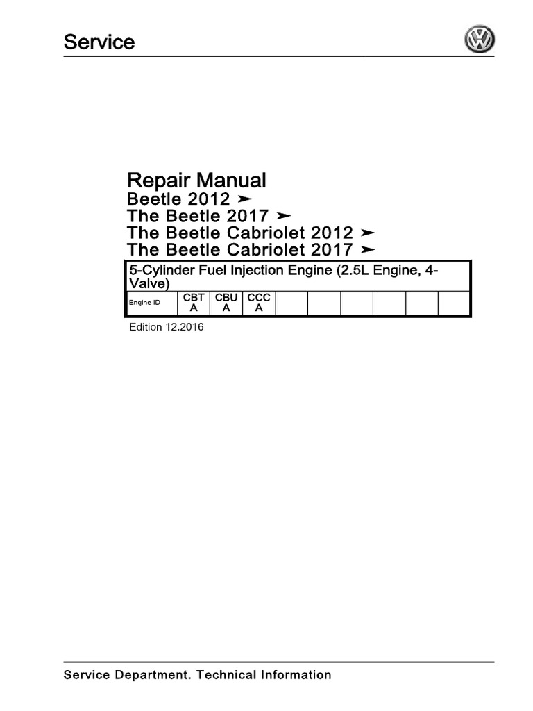 Engine Cbta Cbua Ccca Repair Manual Eng | PDF | Rotating Machines ...