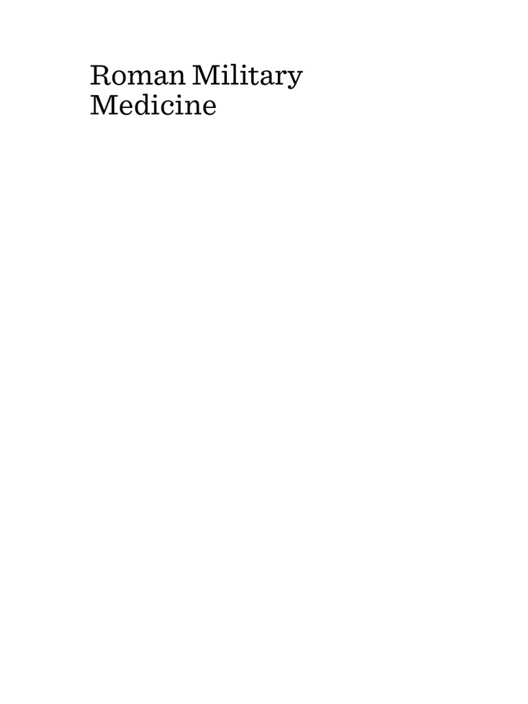 Roman Military Medicine | Download Free PDF | Ancient Rome | Marines