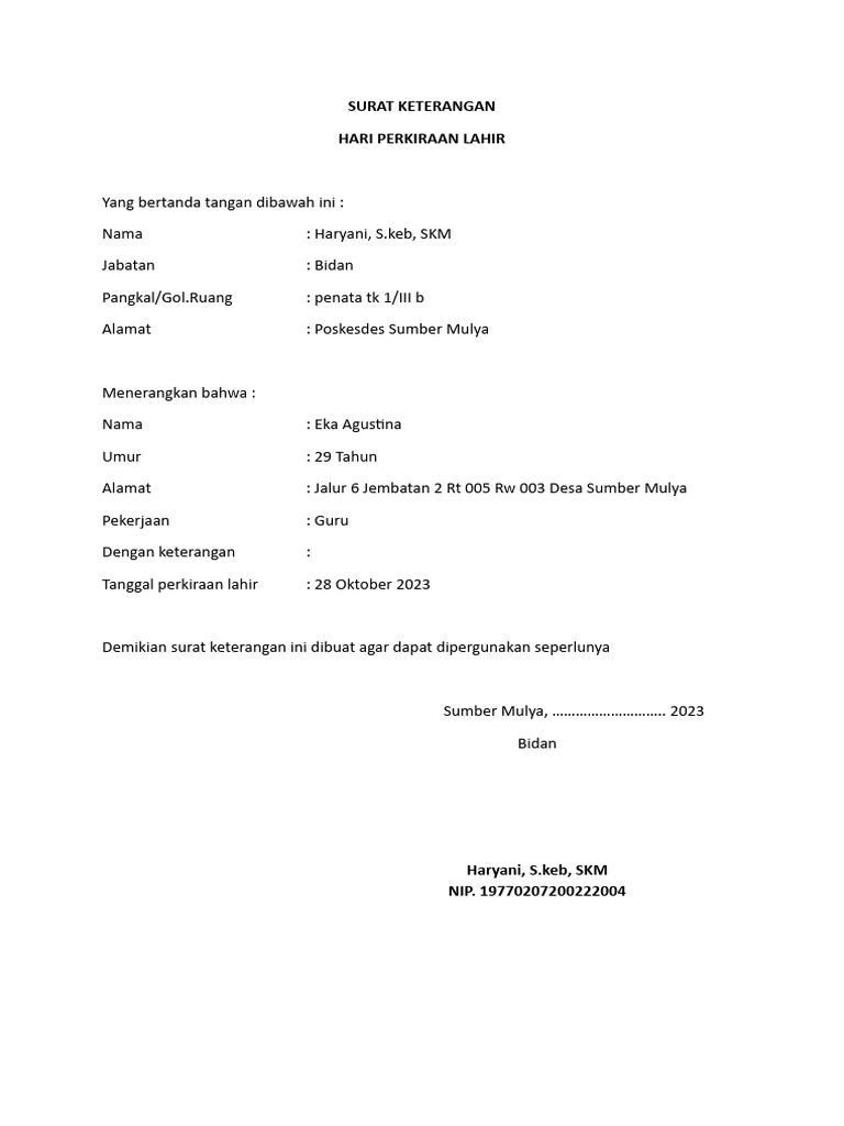 Surat Keterangan HPL - 1 | PDF