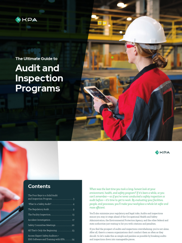EHS Audit & Inspection Essentials | PDF | Occupational Safety And ...