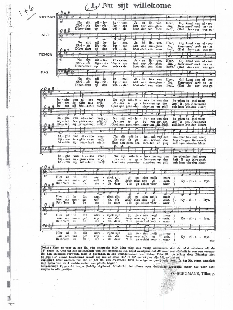 Trad. - Nu Sijt Wellekome | PDF
