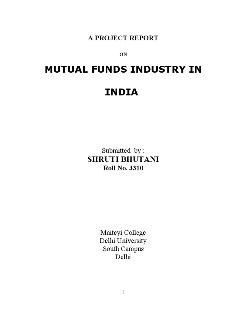 An Analysis of the Indian Mutual Funds Industry: Growth, Types of Funds ...