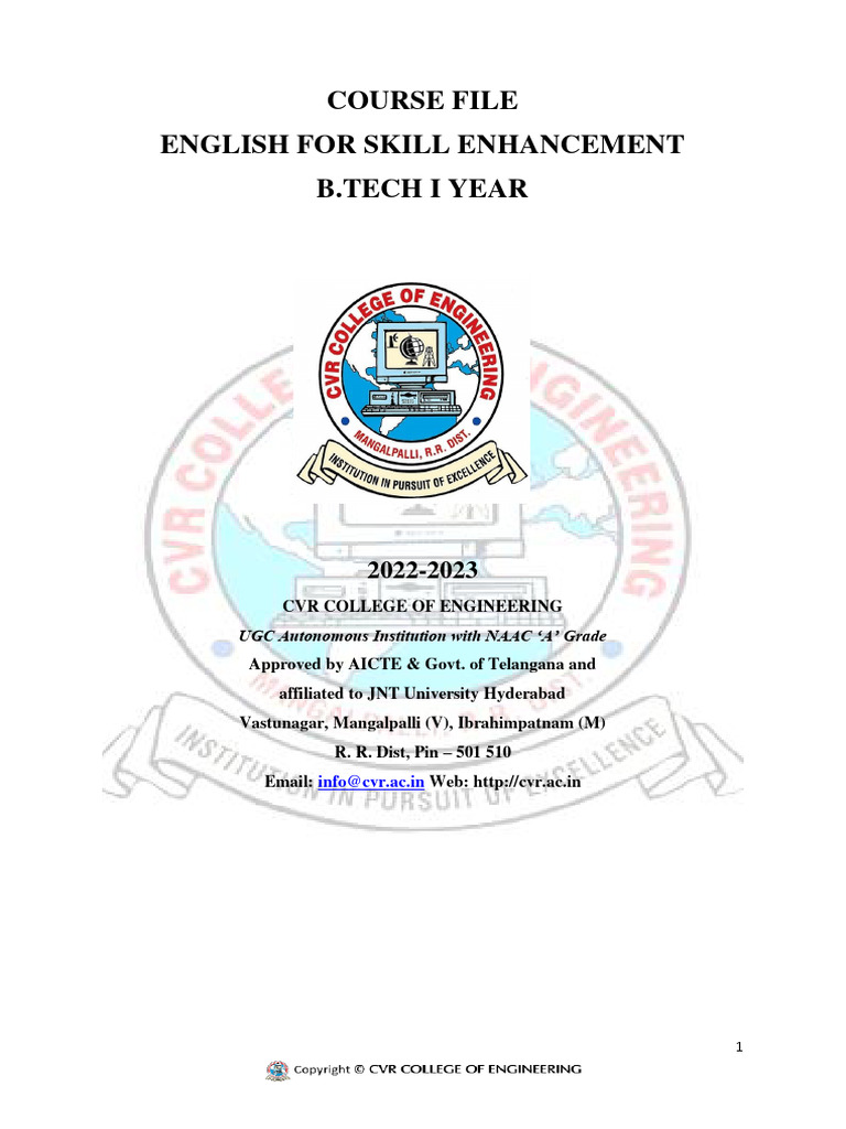 English for Skill Enhancement Course | PDF | English Language | Linguistics