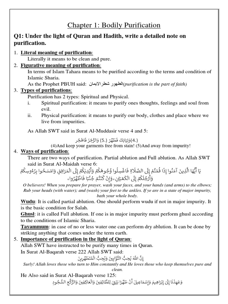 Islamic Purification Guide | PDF | Religious Belief And Doctrine ...