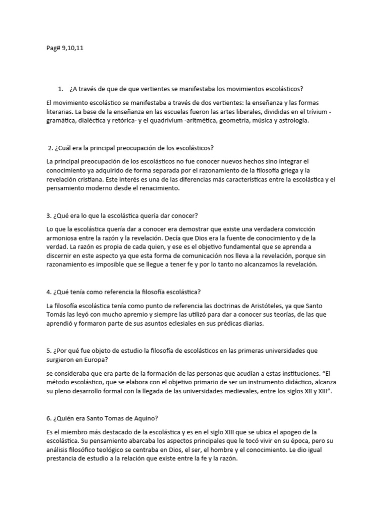 Preguntas Filosóficas | PDF | Tomás de Aquino