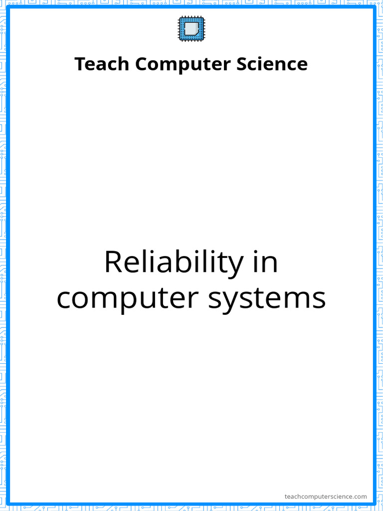 Flashcards - 02 Reliability in Computer Systems | Download Free PDF ...