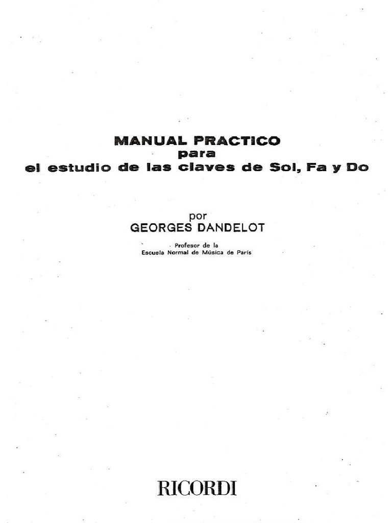 Dandelot - Estudios de Las Claves | PDF