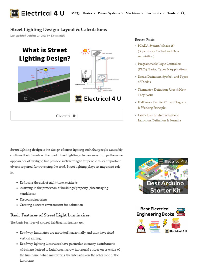 Street Lighting Design Guide | PDF | Lighting | Street Light