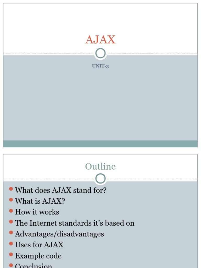 Unit 3 | PDF | Ajax (Programming) | World Wide Web