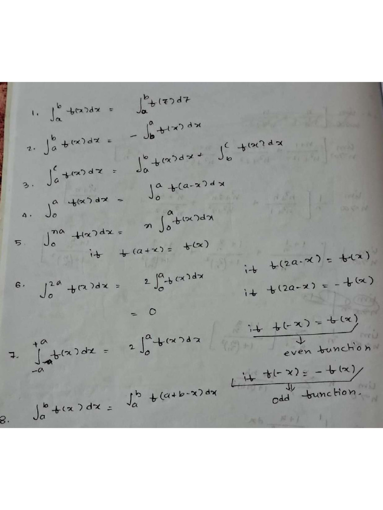 Definite Integration Formula | PDF