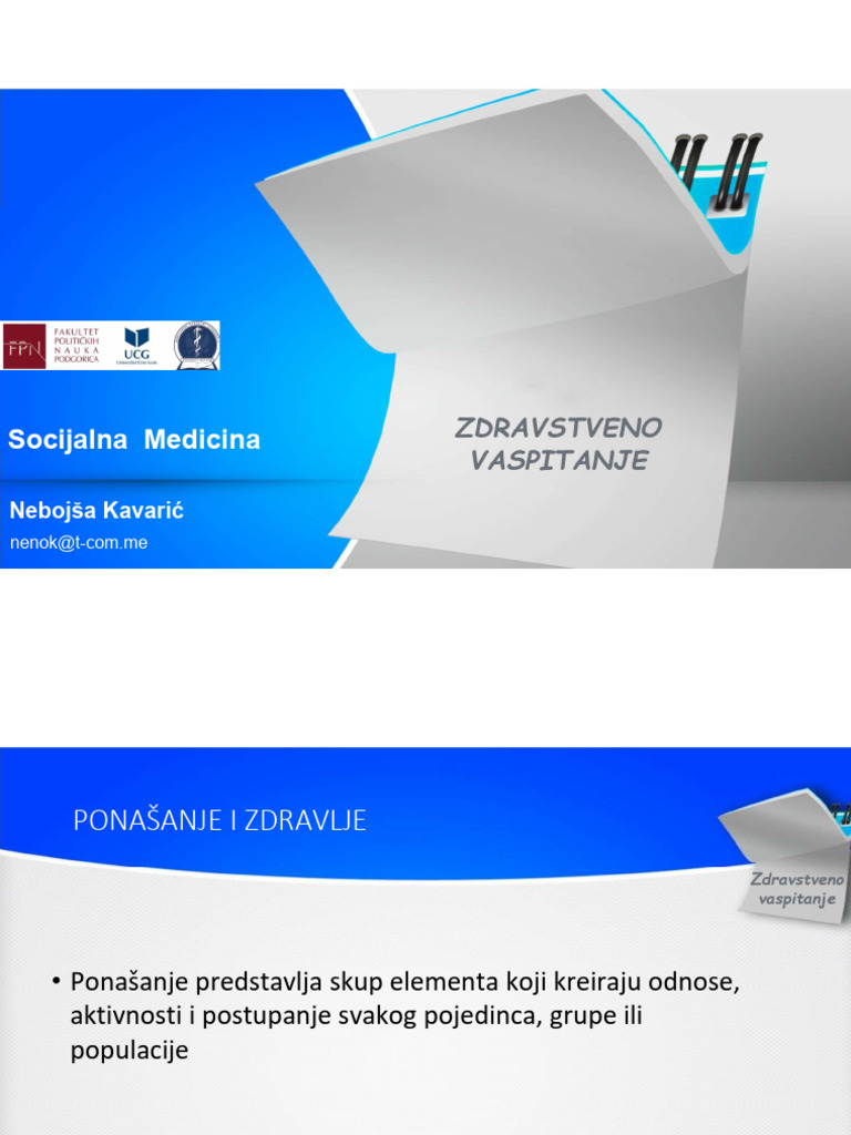 Zdravstveno Vaspitanje | PDF