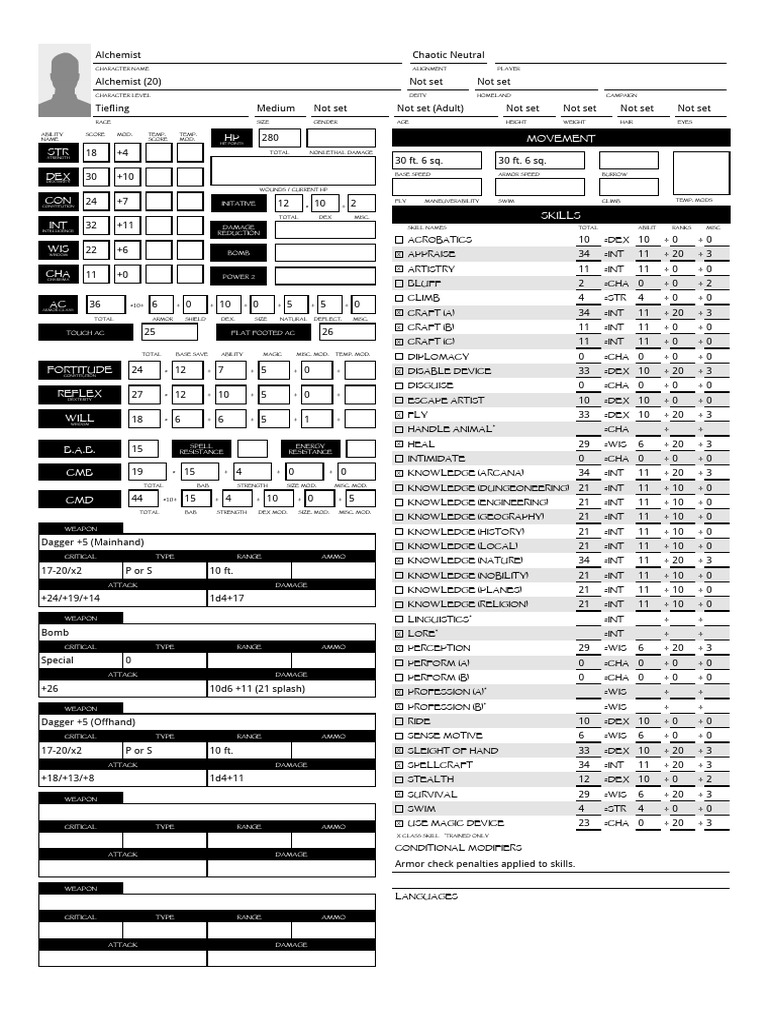Pathfinder Alchemist | PDF
