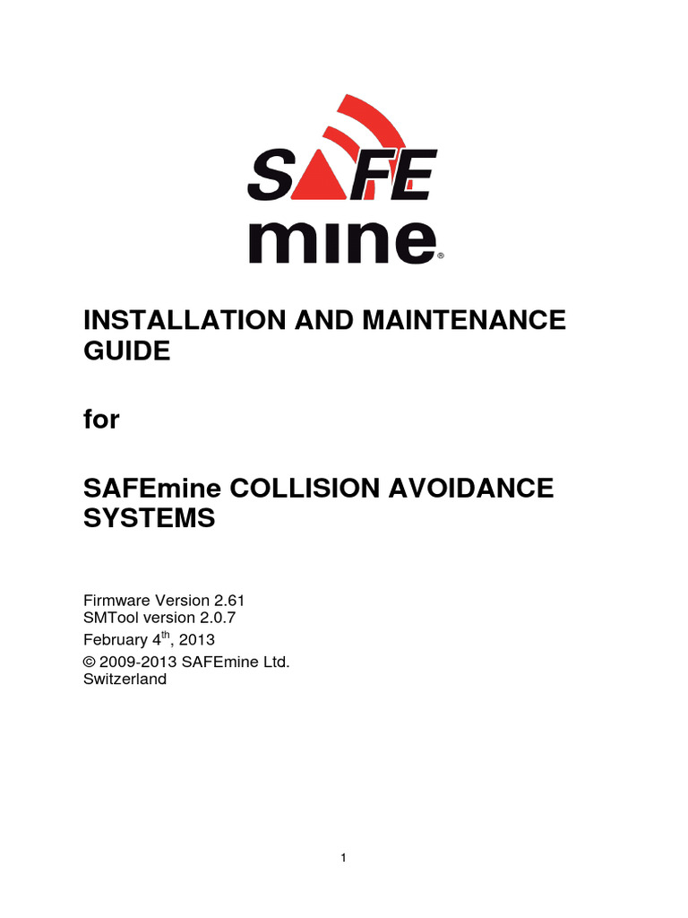 SAFEmine Installation Manual (PRO CAS QC2 130207) | PDF | Technology ...