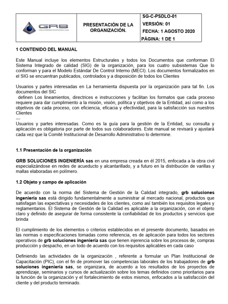 Manual Del Sistema de Gestion de Calidad | Descargar gratis PDF | Calidad (comercial) | Gestión ...