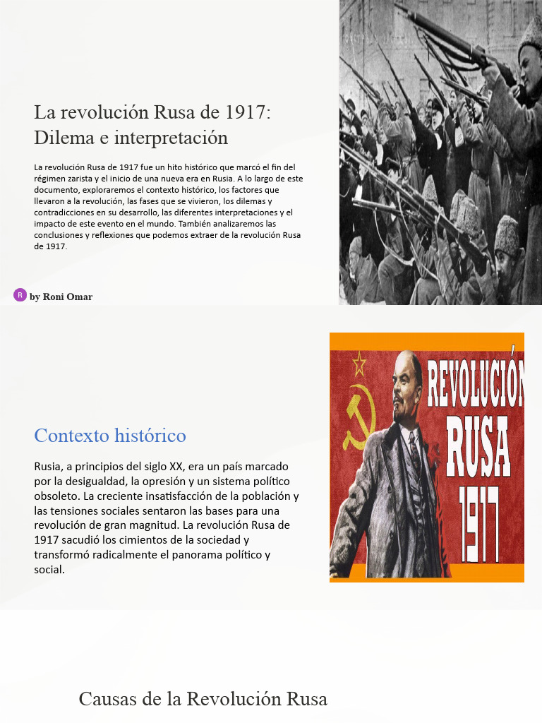 Revolución Rusa 1917: Causas e Impacto | PDF | revolución rusa | marxismo