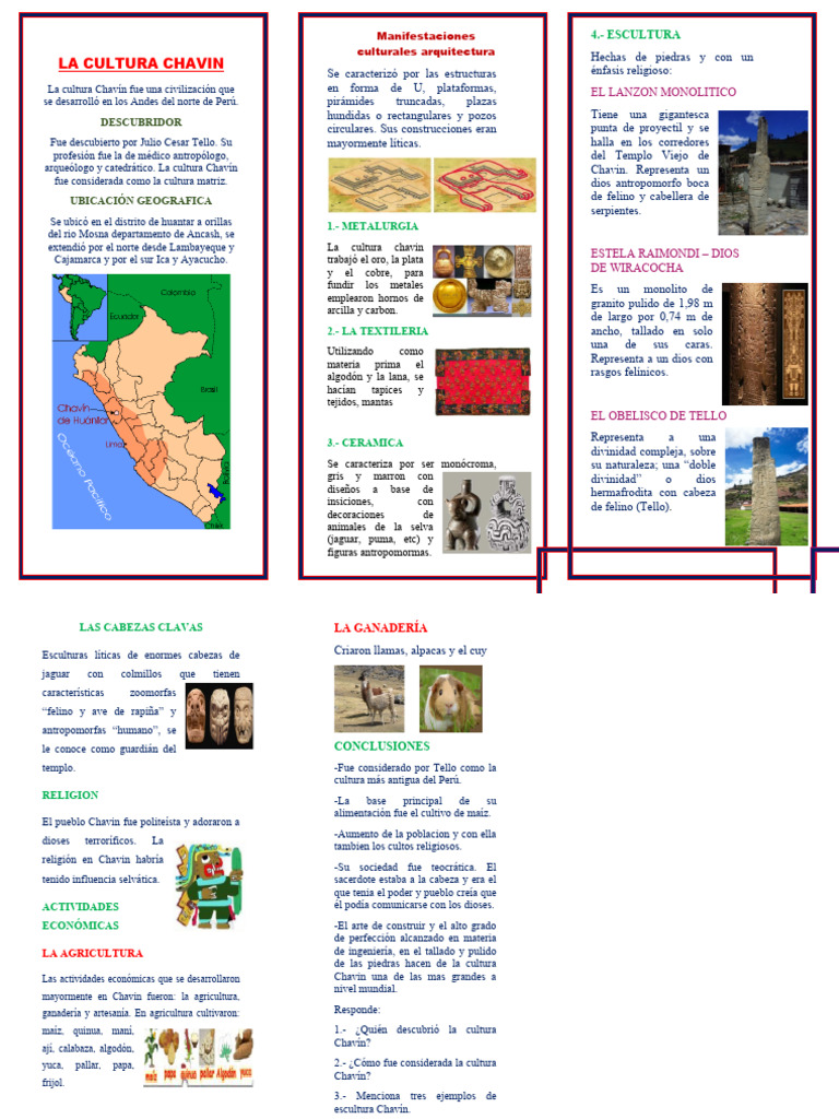 Triptico Cultura Chavin | PDF Triptico Cultura Chavin | PDF